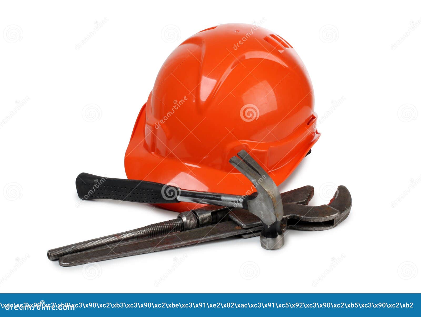 Tools and helmet two stock photo. Image of hammer, helmet - 94698090