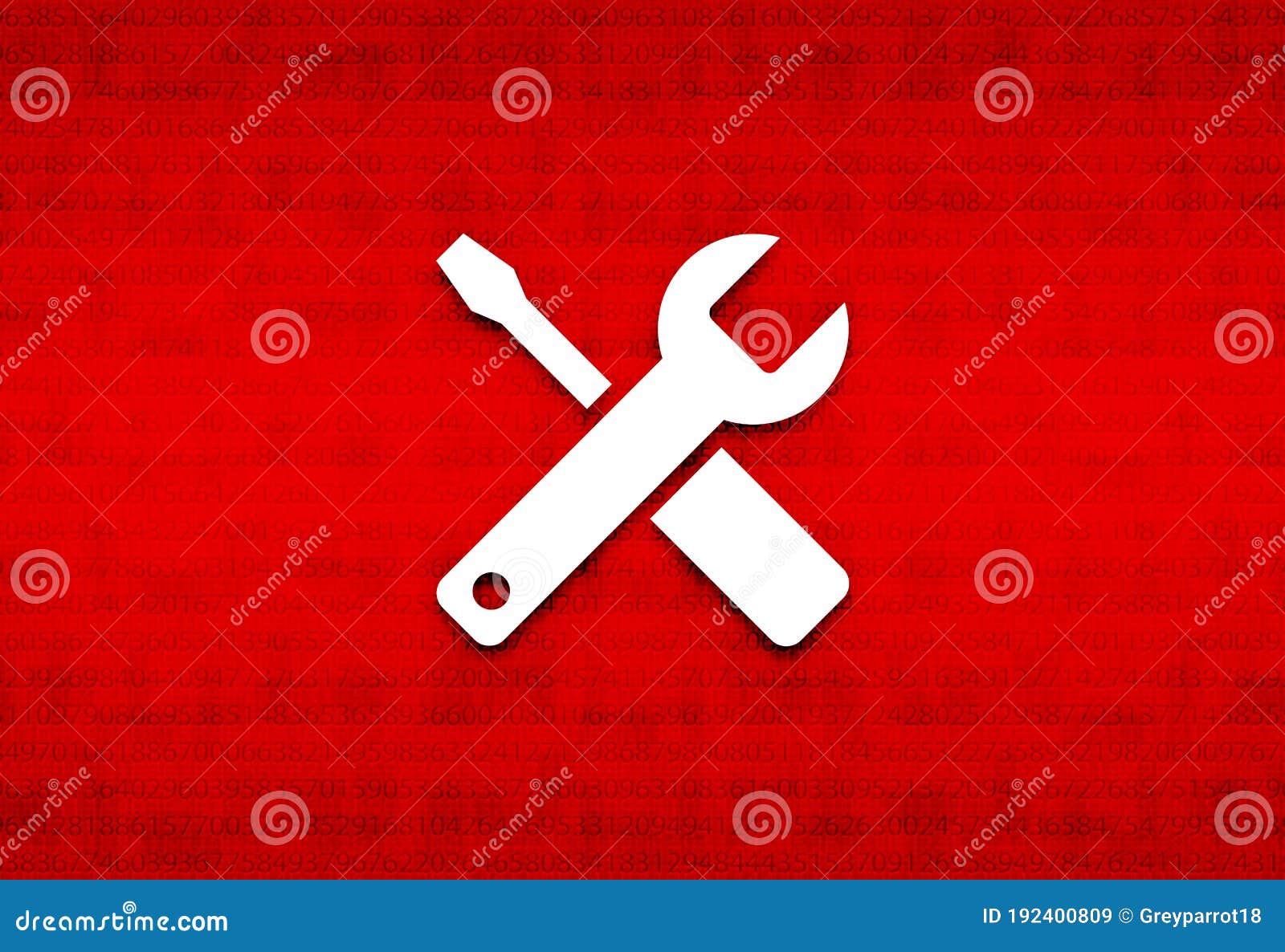 Tools Icon Abstract Digital Screen Red Background Illustration Stock ...