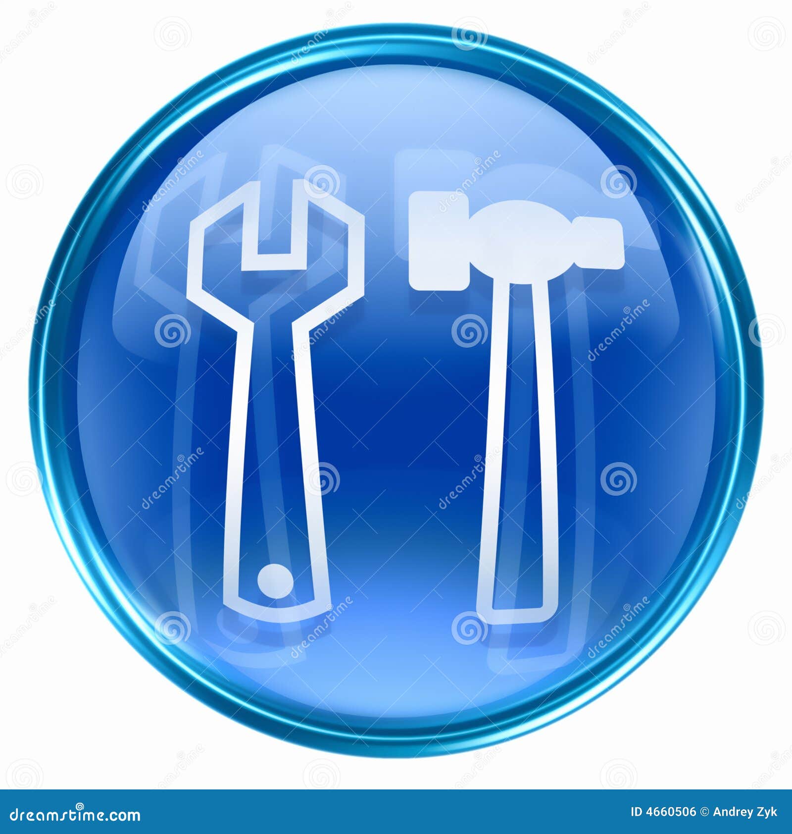Tools icon blue stock illustration. Illustration of blue - 4660506
