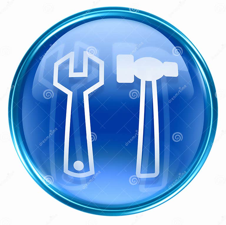 Tools icon blue stock illustration. Illustration of blue - 4660506