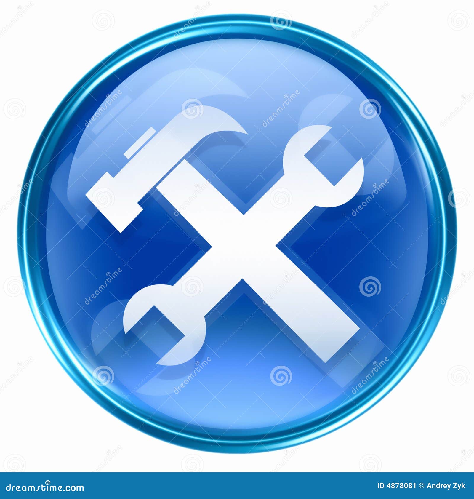 Tools icon blue stock illustration. Illustration of symbol - 4878081