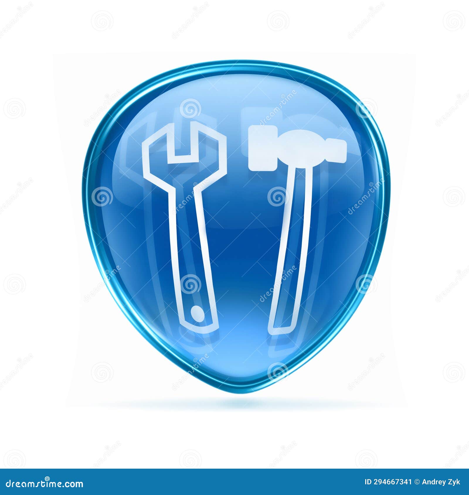 Tools icon blue. stock illustration. Illustration of flashing - 294667341