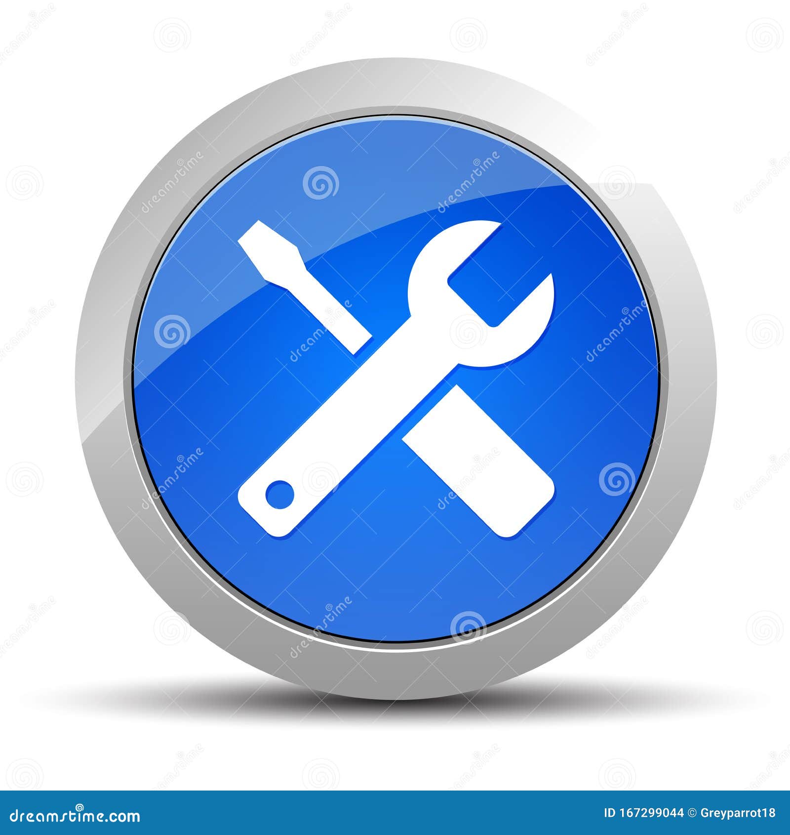 Tools Icon Blue Round Button Illustration Stock Illustration ...