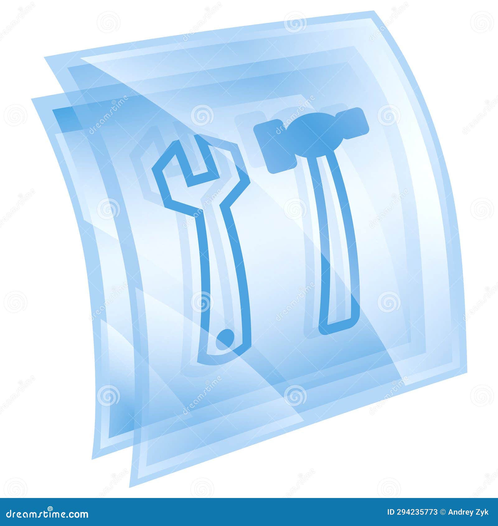 Tools icon blue stock illustration. Illustration of settings - 294235773