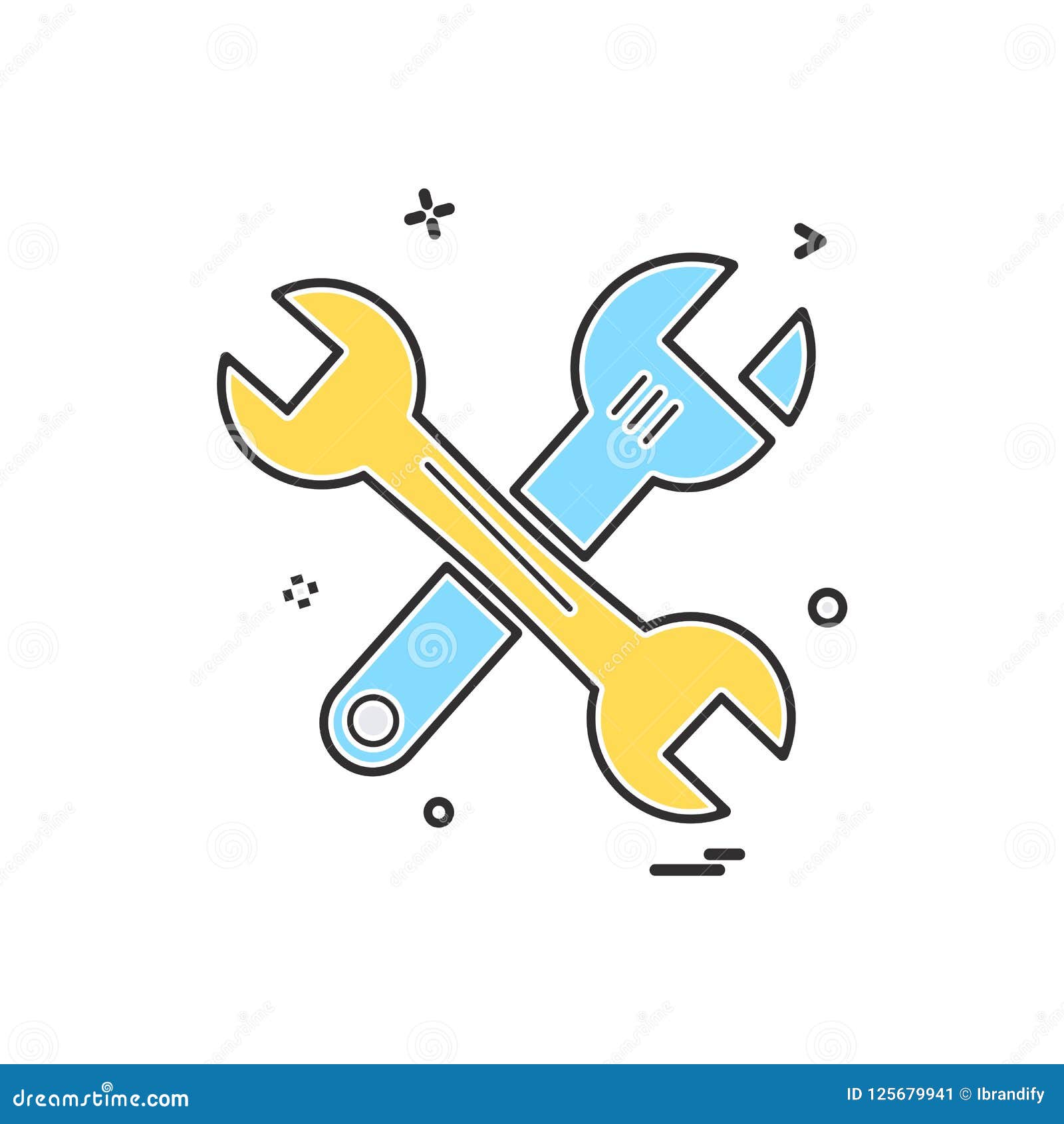 Tools icon design vector stock vector. Illustration of icon - 125679941