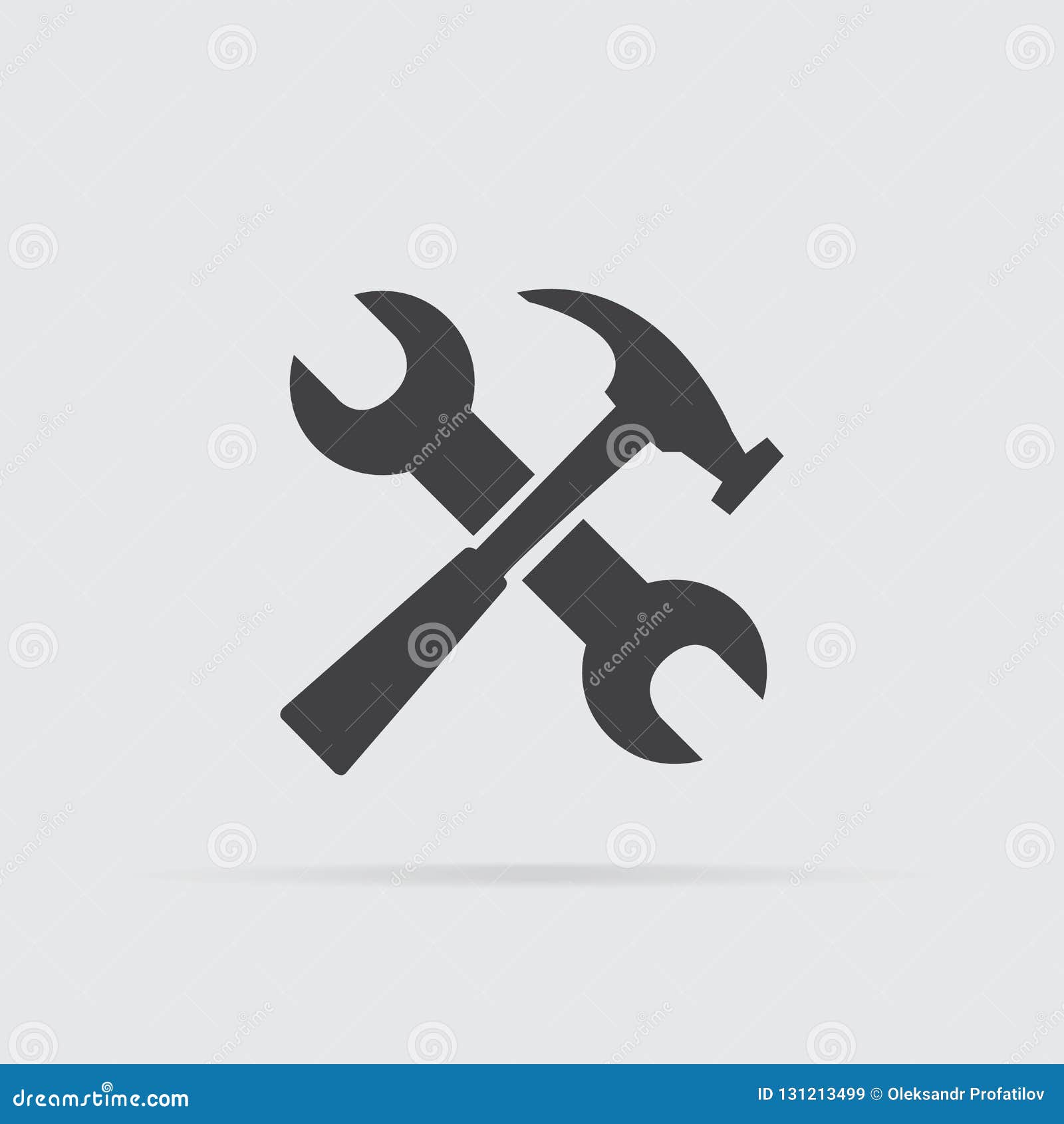 Tools Icon in Flat Style Isolated on Grey Background. Stock Vector ...