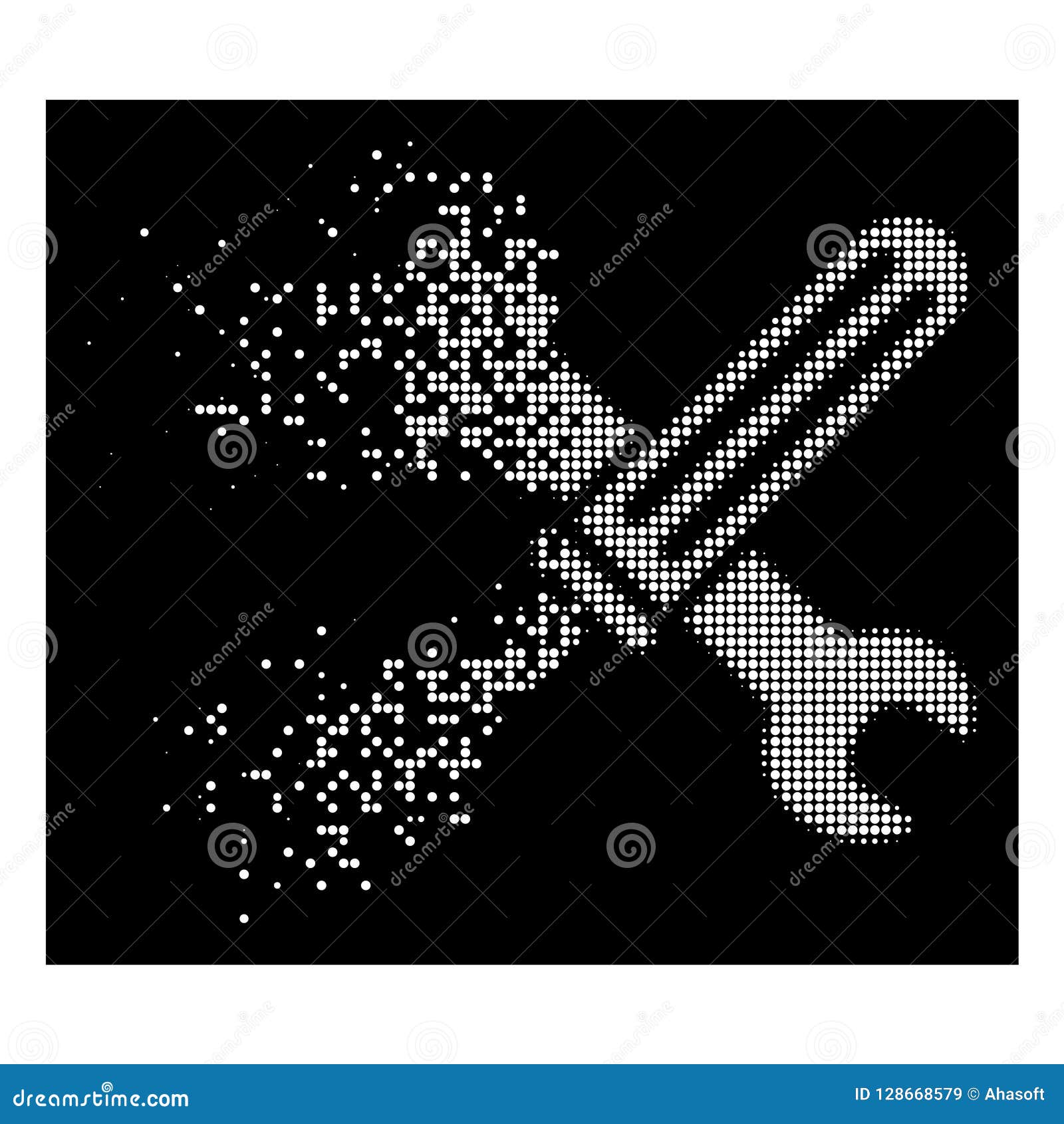 Bright Fragmented Dot Halftone Tools Icon Stock Vector - Illustration ...