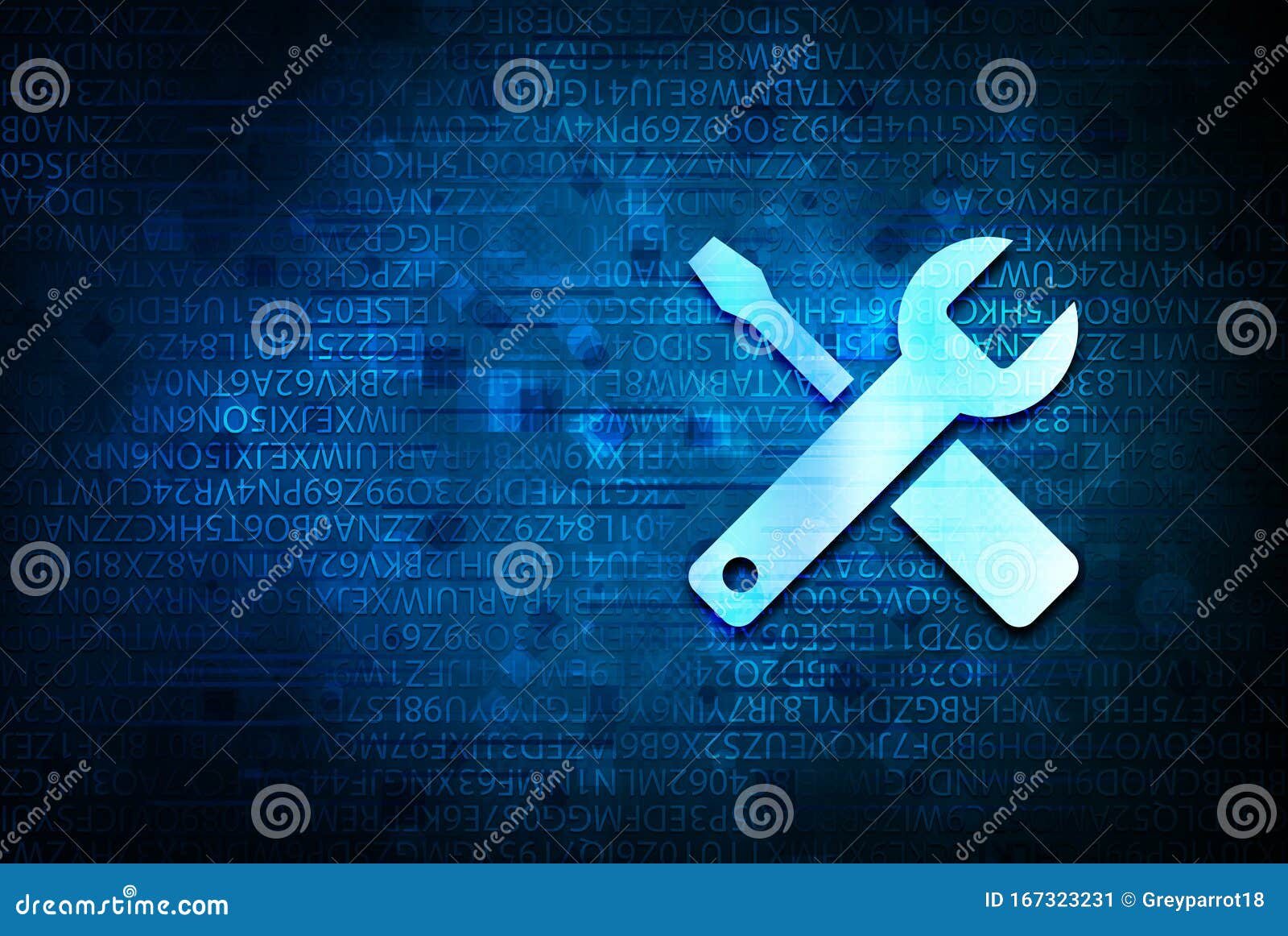 Tools Icon Abstract Blue Background Illustration Design Stock ...