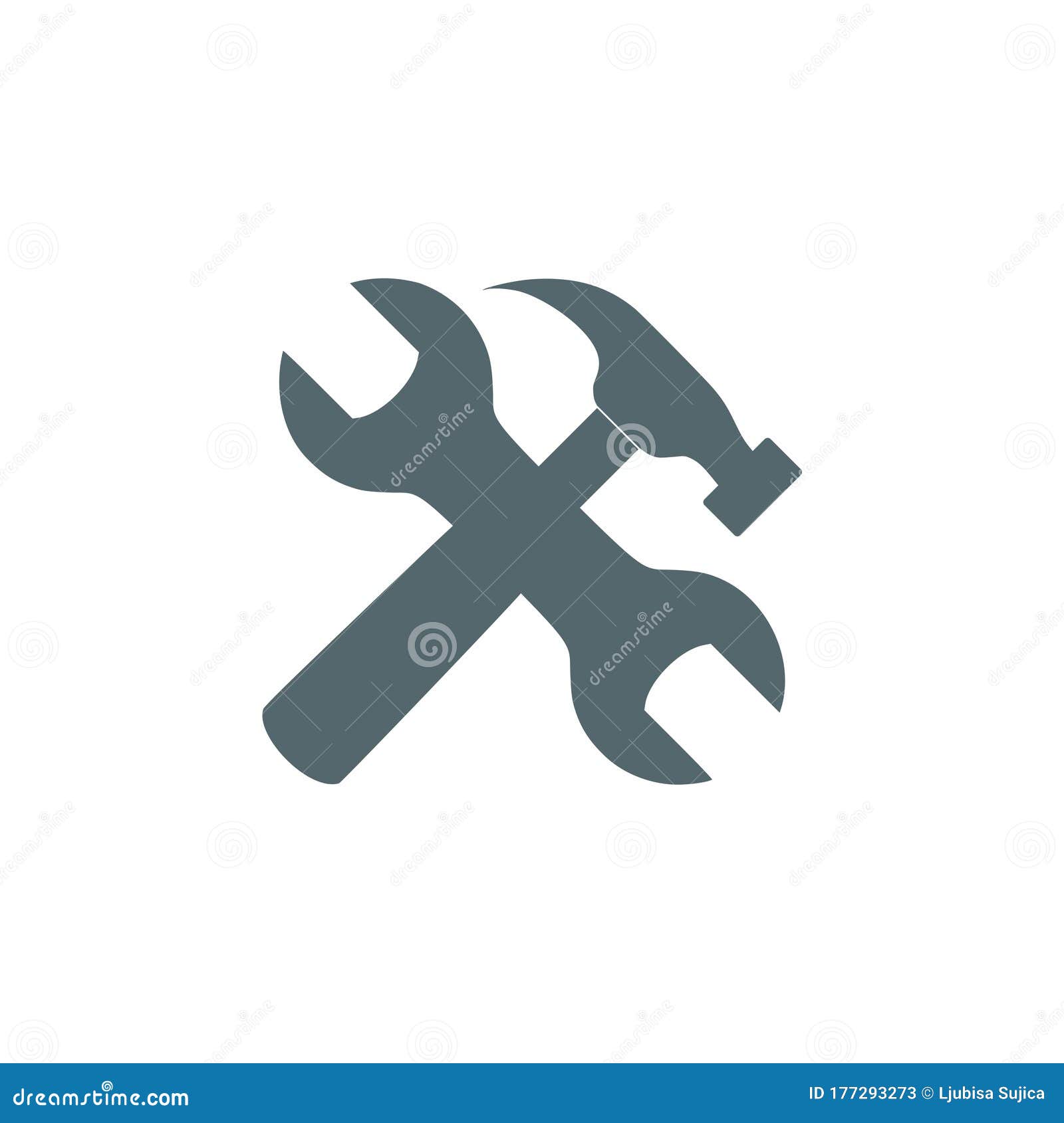 Tools Icon Isolated on White Background. Tools Icon Simple Sign Stock ...