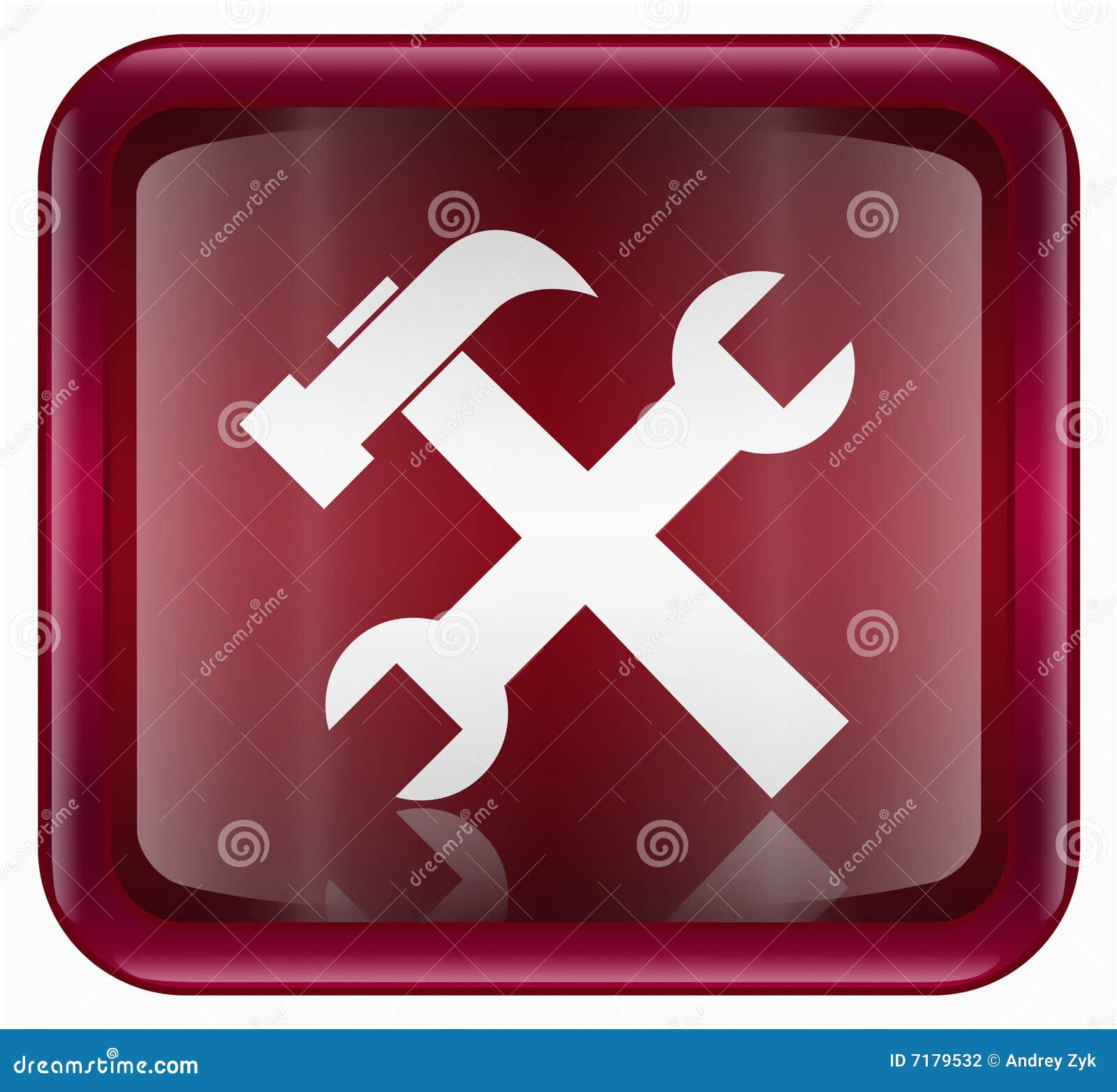 Tools icon red stock vector. Illustration of workshop - 7179532