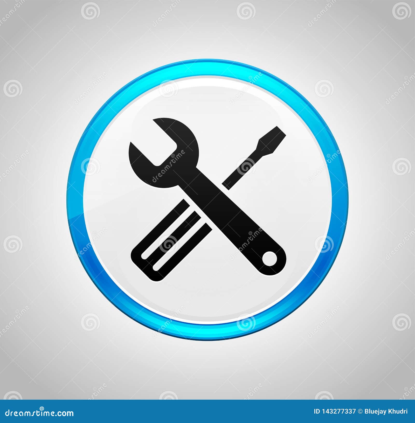 Tools Icon Round Blue Push Button Stock Illustration - Illustration of ...
