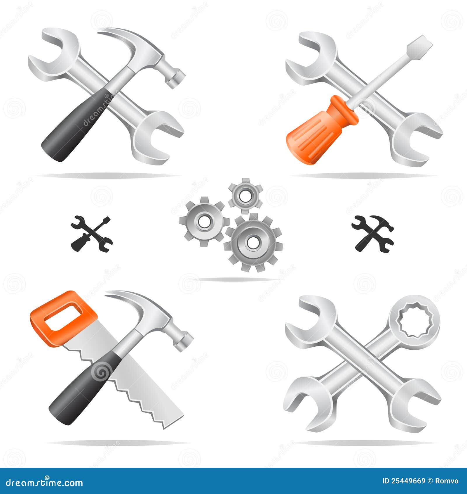 Tools icon set stock vector. Illustration of isolated - 25449669