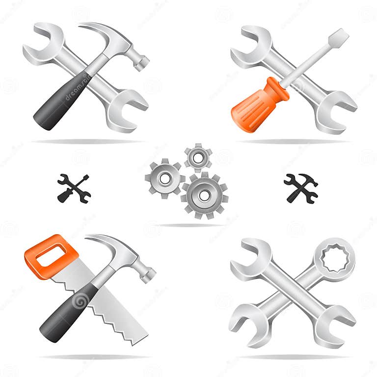 Tools icon set stock vector. Illustration of isolated - 25449669