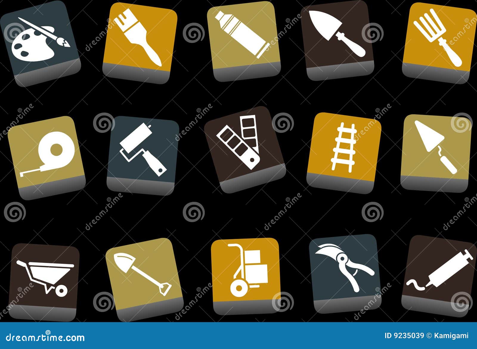 Tools icon set stock vector. Illustration of pantone, measurement - 9235039