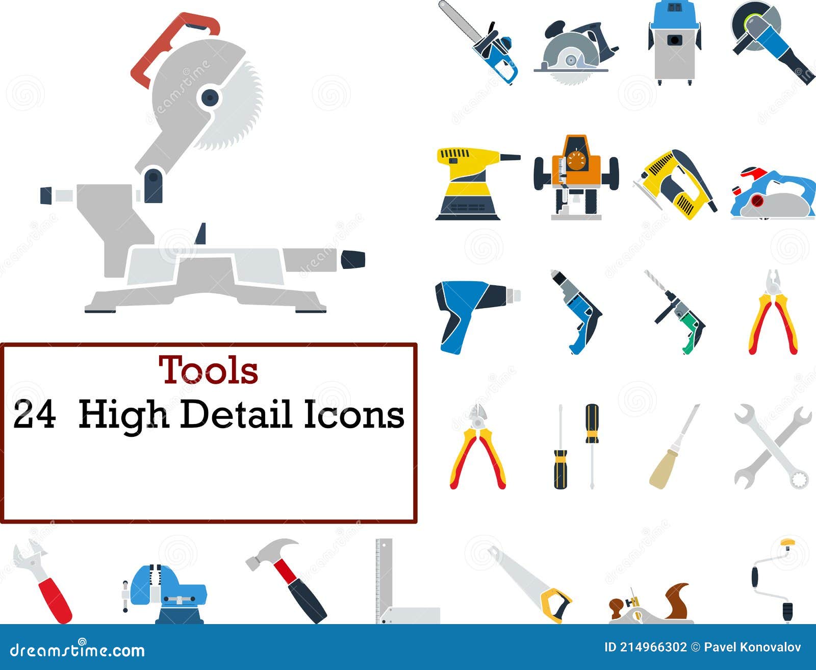 Tools Icon Set stock vector. Illustration of scale, design - 214966302