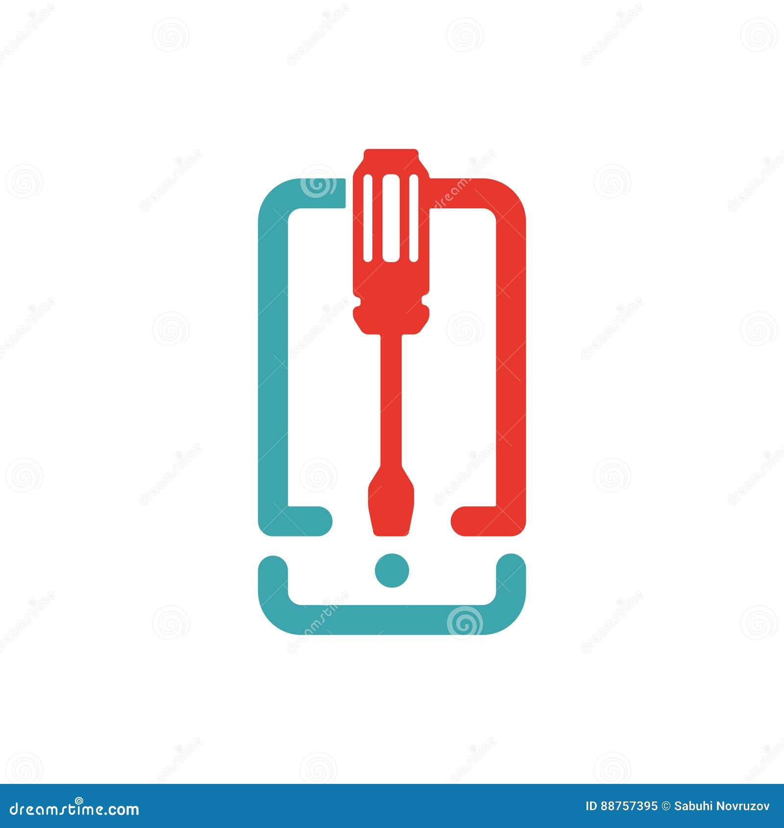 Tools Icon on Smartphone Screen Vector Illustration. Stock Vector ...