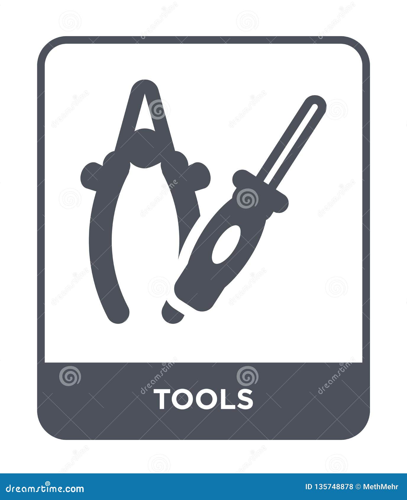 Tools Icon in Trendy Design Style. Tools Icon Isolated on White ...