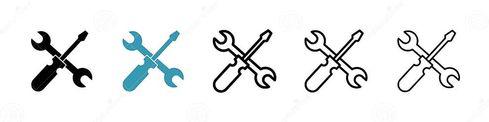 Tools Icon Vector Set on White Background Stock Vector - Illustration ...