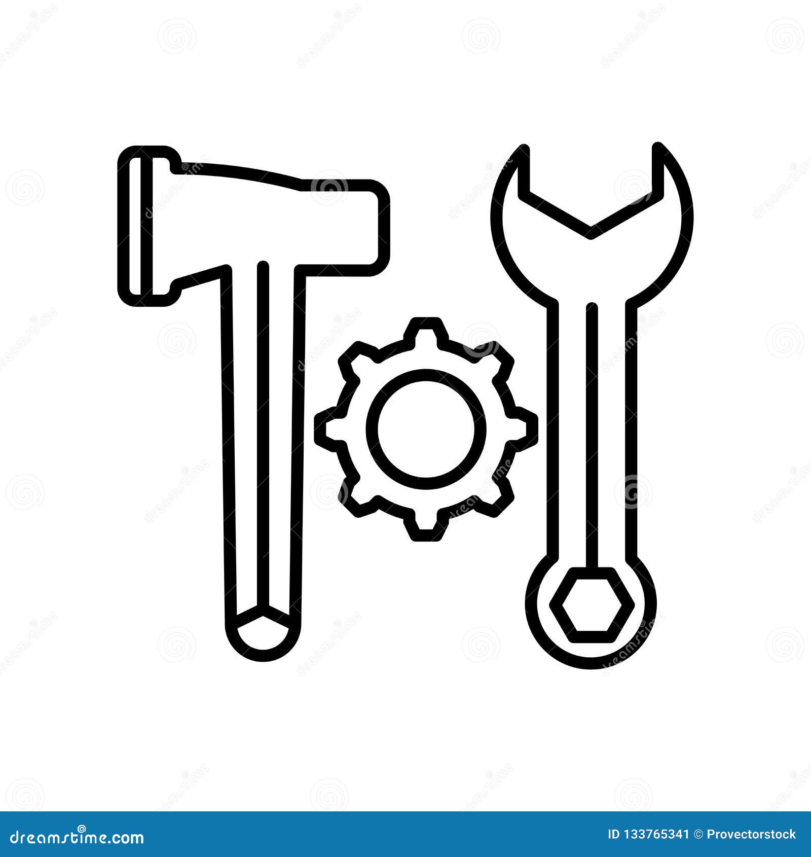 Tools Icon Vector Sign and Symbol Isolated on White Background, Tools ...