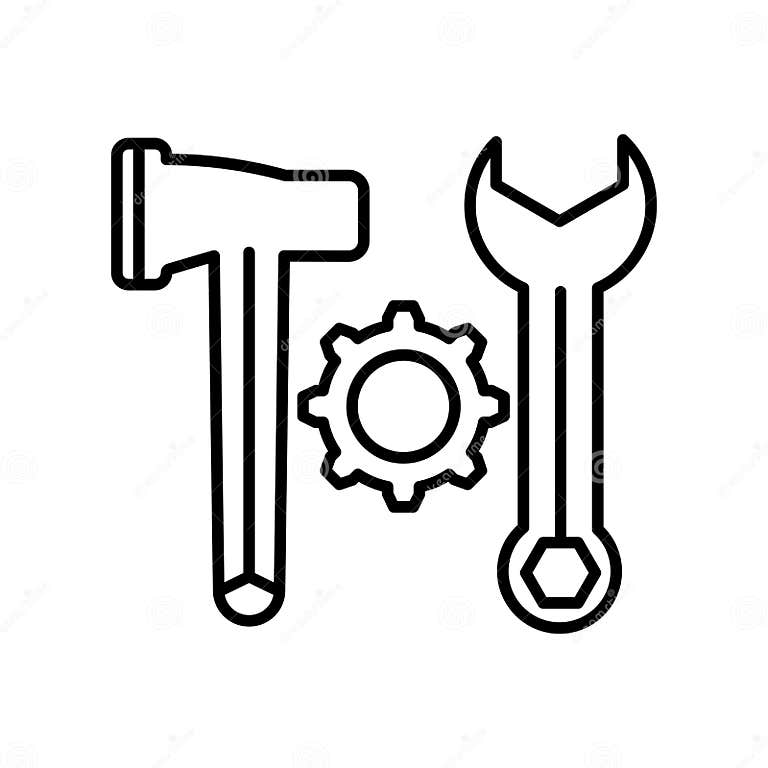 Tools Icon Vector Sign and Symbol Isolated on White Background, Tools ...