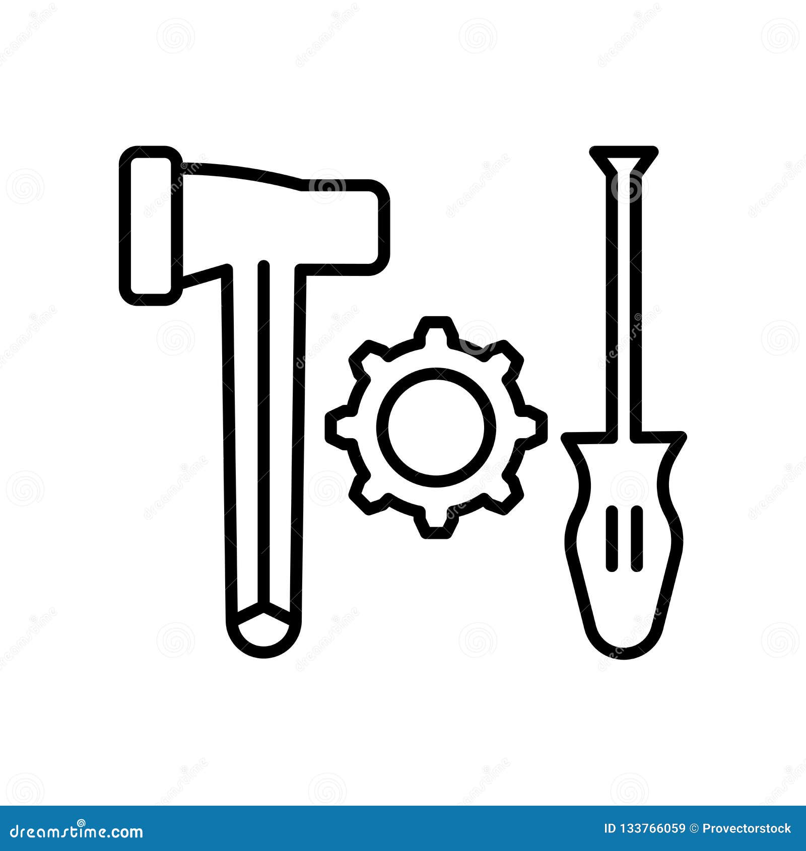 Tools Icon Vector Sign and Symbol Isolated on White Background, Tools ...