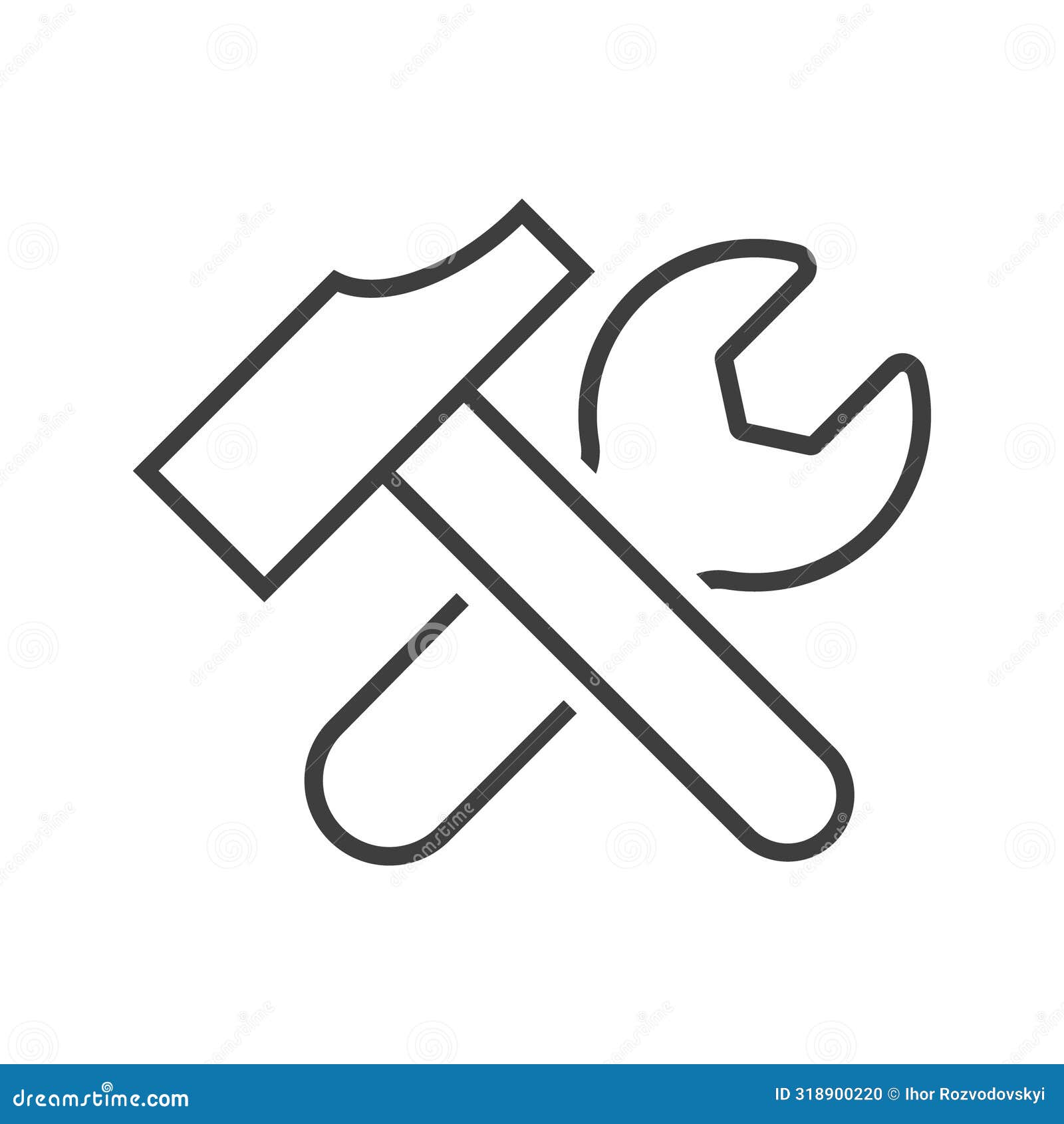 Tools Icon on White Background Stock Vector - Illustration of builder ...