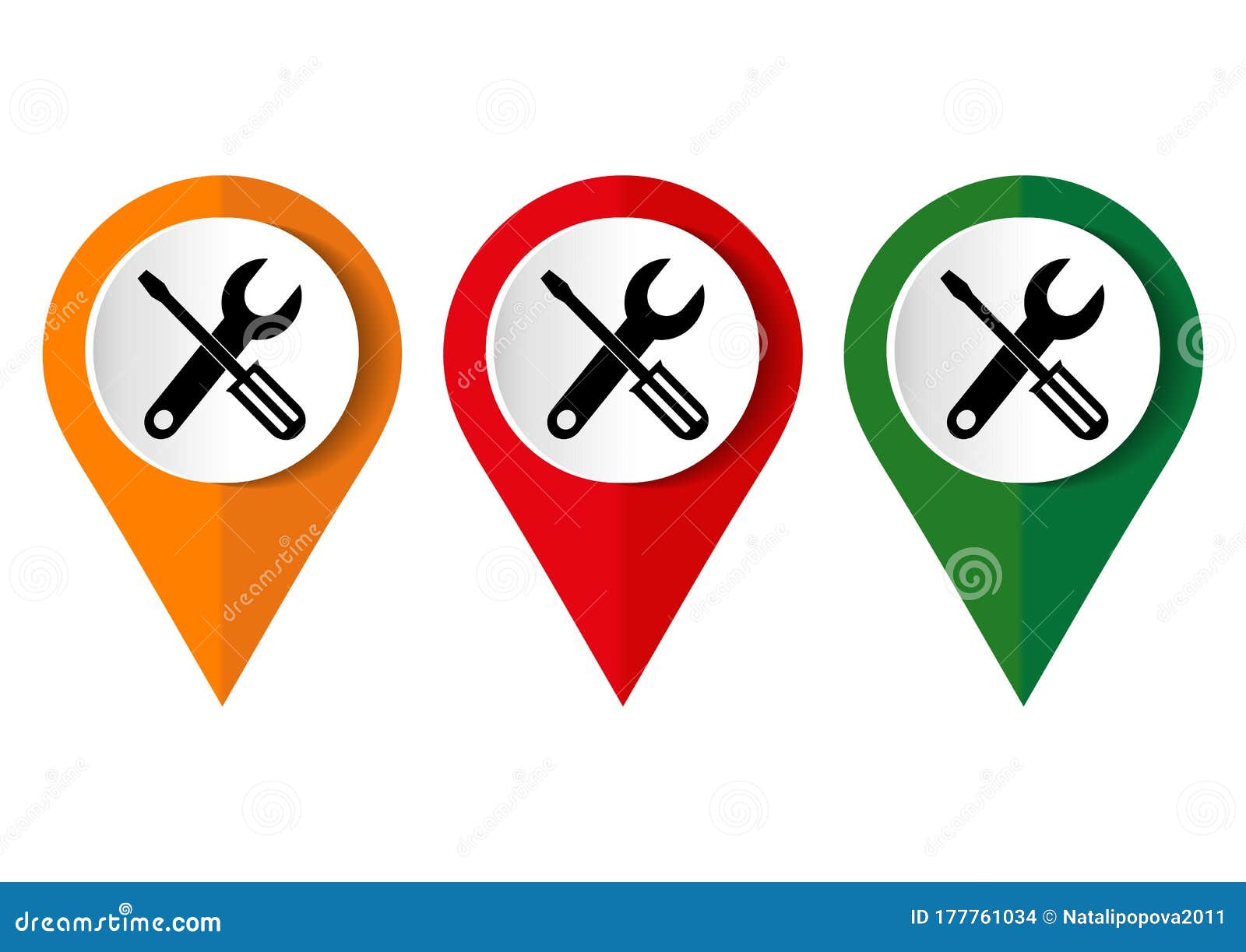 Tools Icon on a White Background. Vector Illustration Stock Vector ...