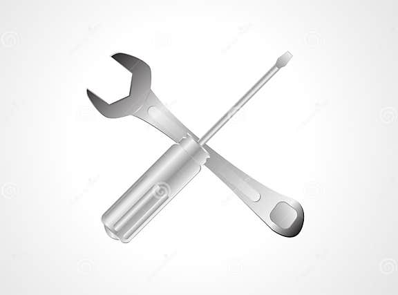 Tools Icon on White Background Stock Illustration - Illustration of ...