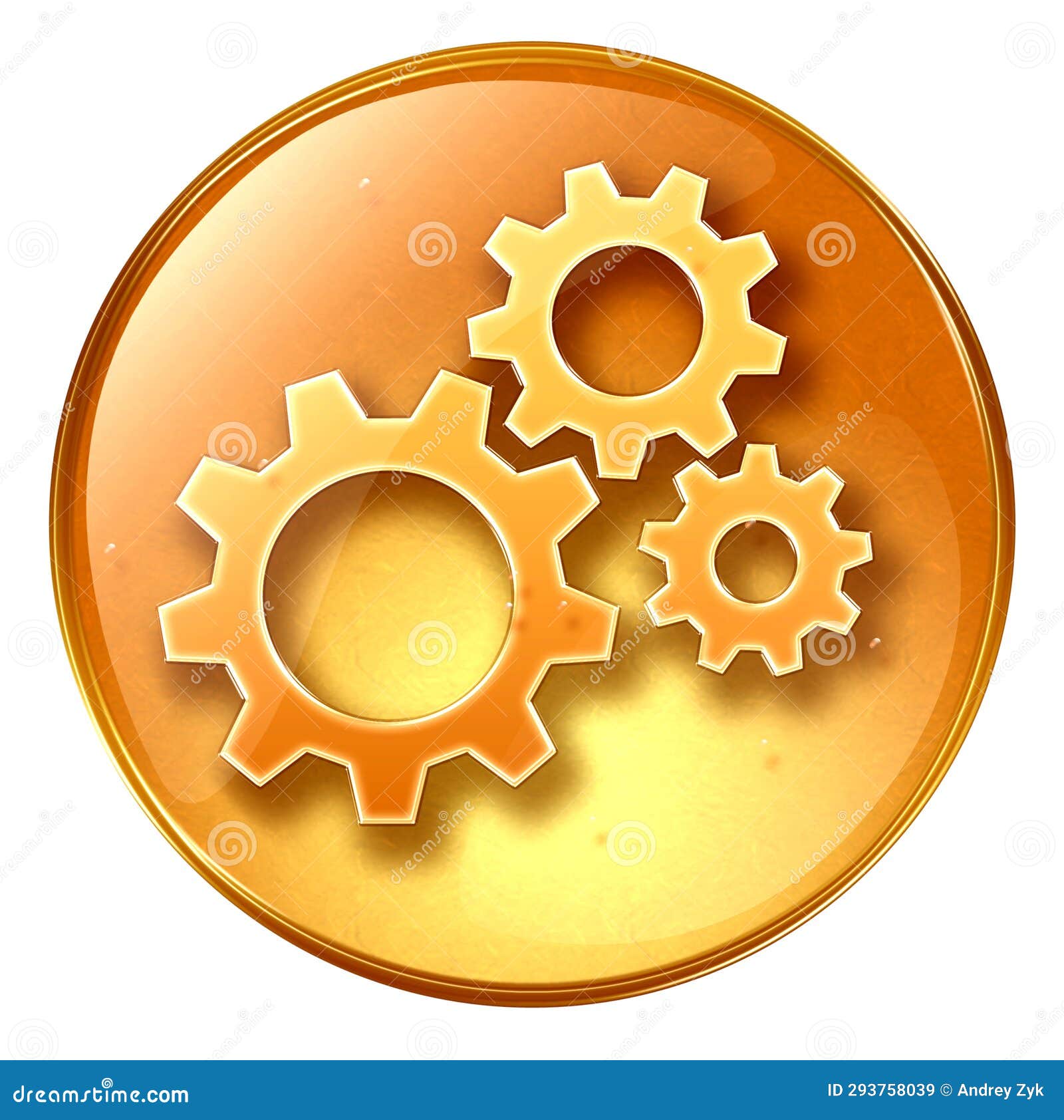 Tools icon yellow stock illustration. Illustration of shiny - 293758039