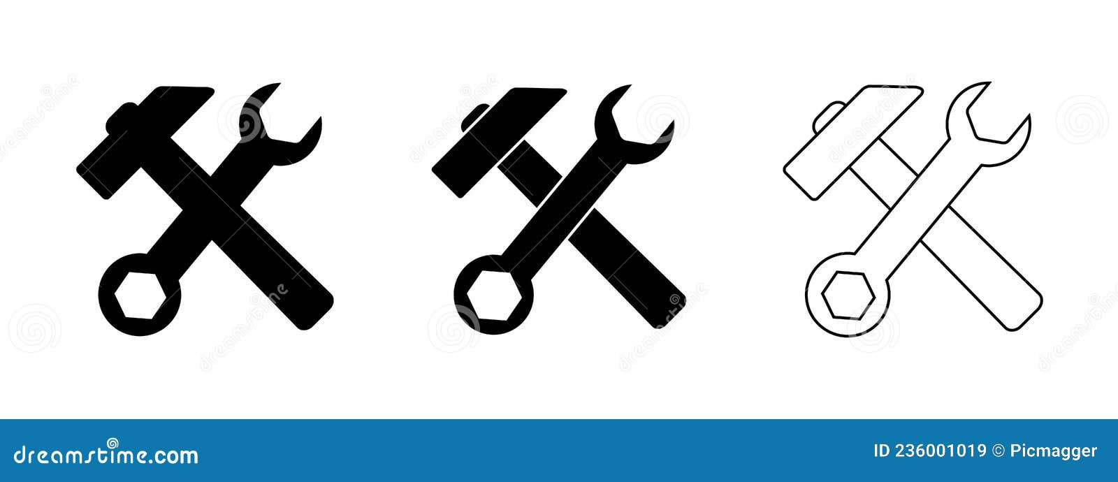 Tools Icons Set. Instruments Signs Stock Vector - Illustration of ...