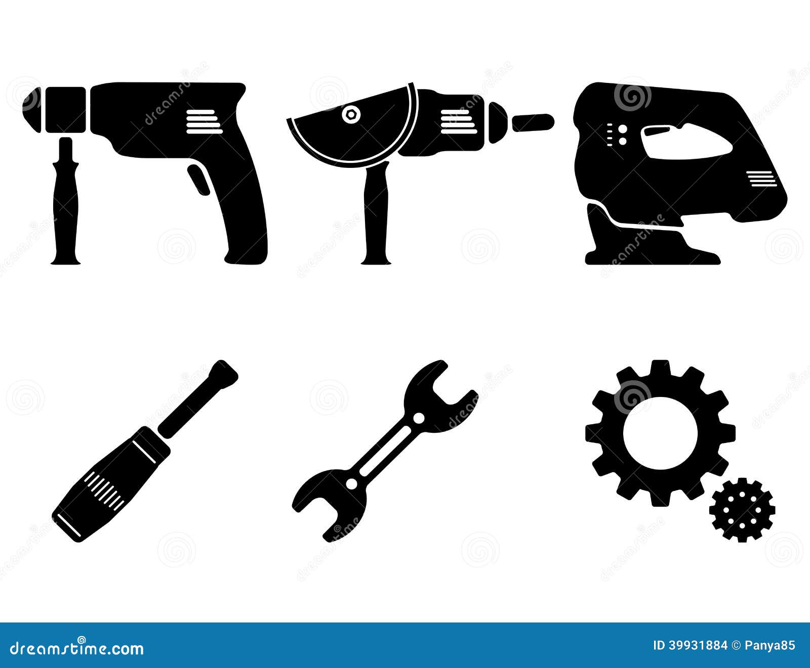 Tools icons set stock vector. Illustration of screwdriver - 39931884