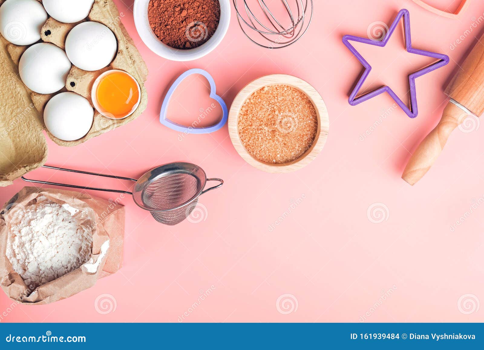 Tools and Ingredients for Making Sweet Bakery Like Pie or Cupcakes ...