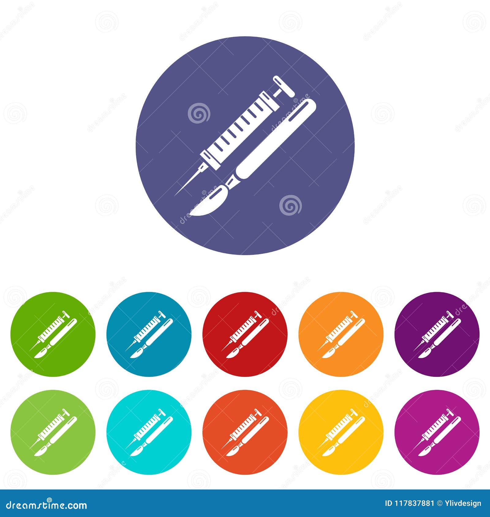Tools Injection Icons Set Vector Color Stock Vector - Illustration of ...