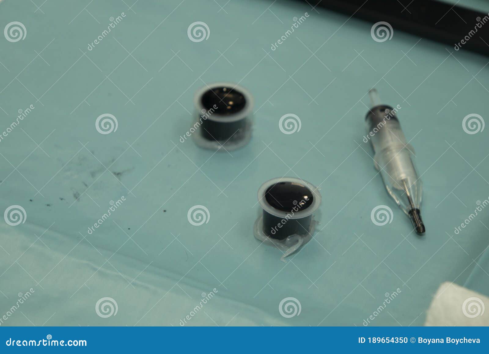 Tools and Ink for Drawing Tattoos Stock Photo - Image of dark, closeup ...