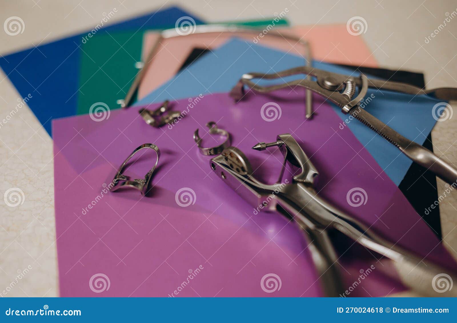 Cofferdam Clamp For Cofferdam The Process Of Dental Prosthetics Using A ...