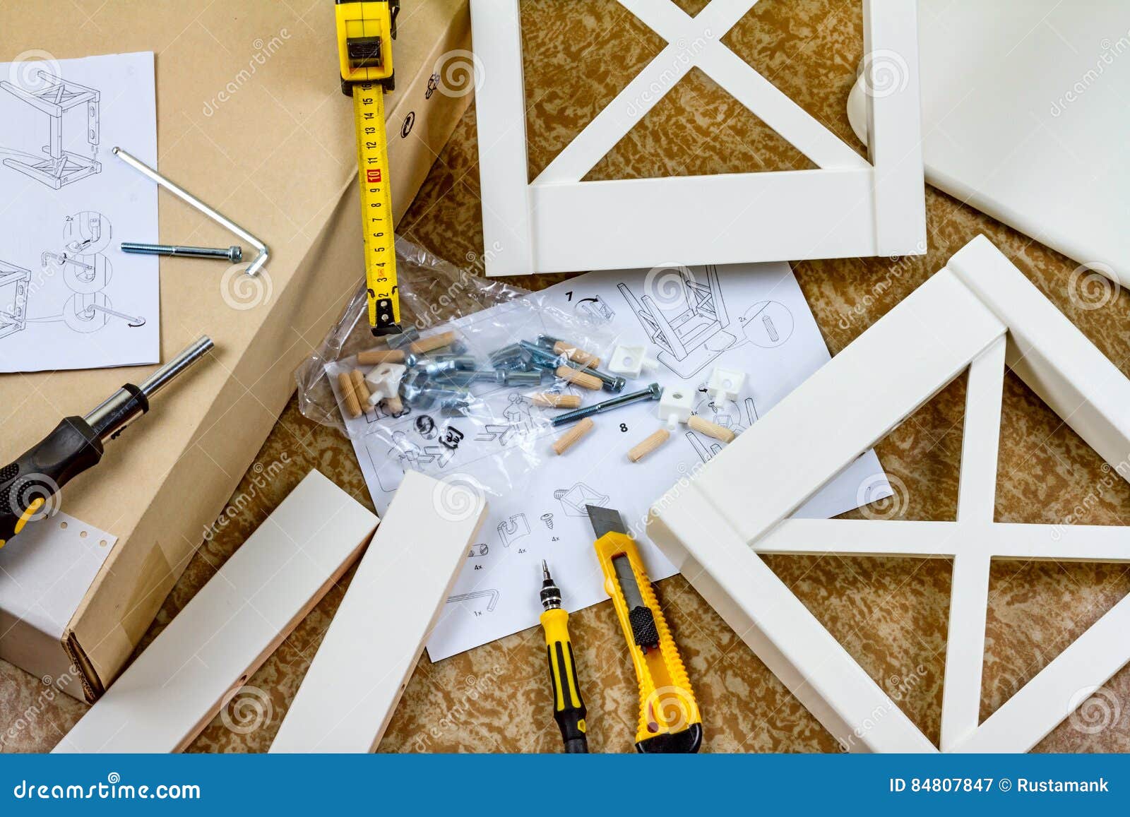 Tools, Instructions and Details for Assembly Furniture Stock Image ... Tools, Instructions and Details for Assembly Furniture Stock Image ...