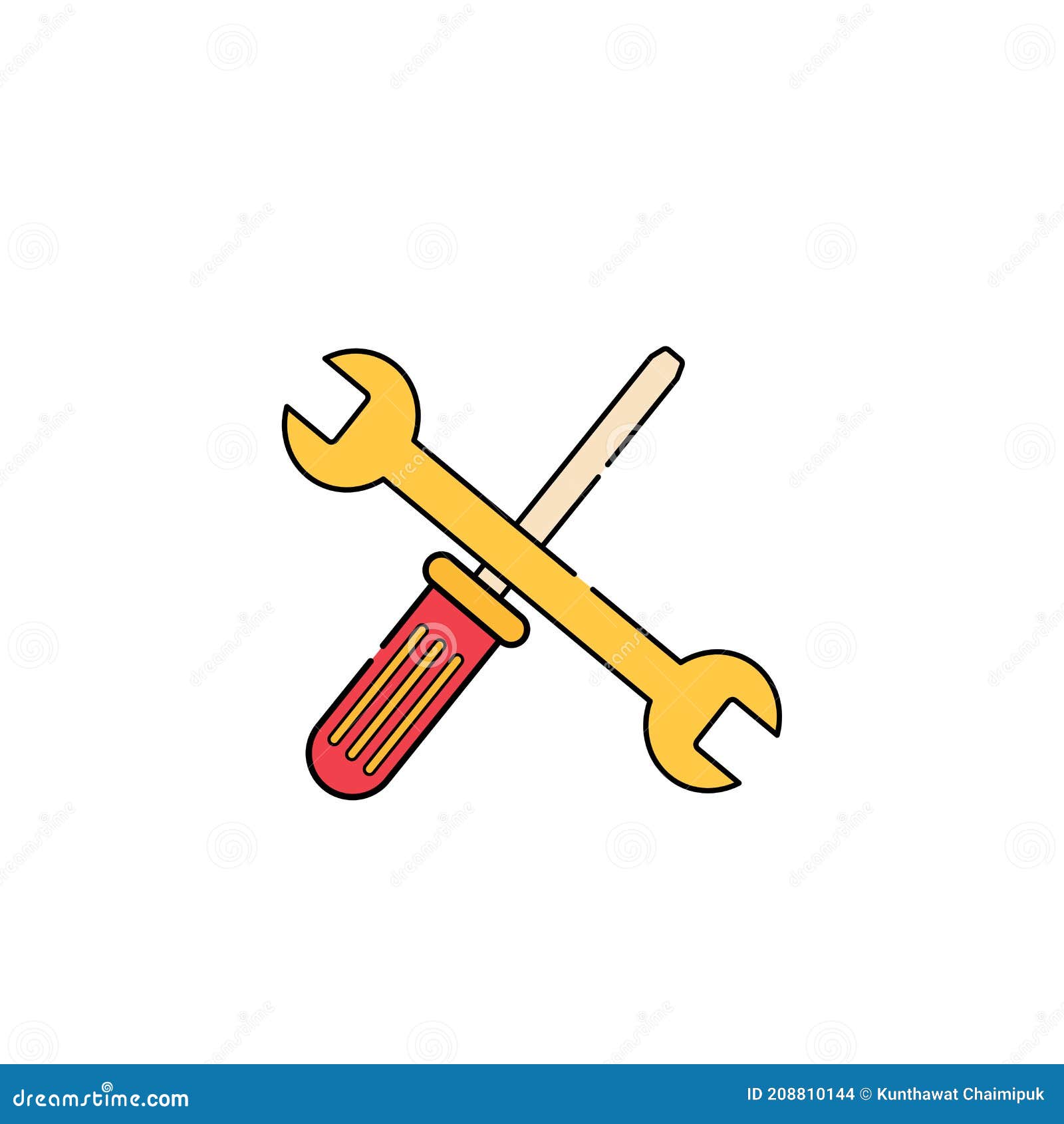 Tools Isolated Icon Cartoon. Stock Illustration - Illustration of ...