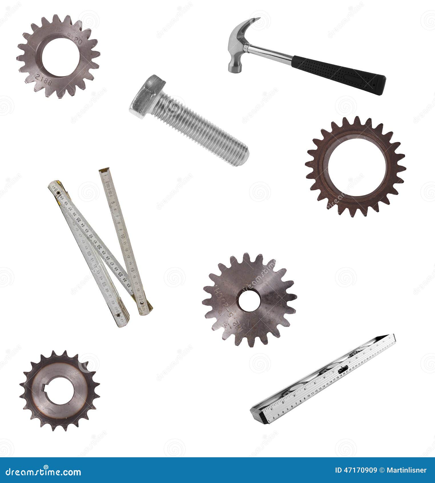 Tools Isolated on a White Background Stock Image - Image of knife ...