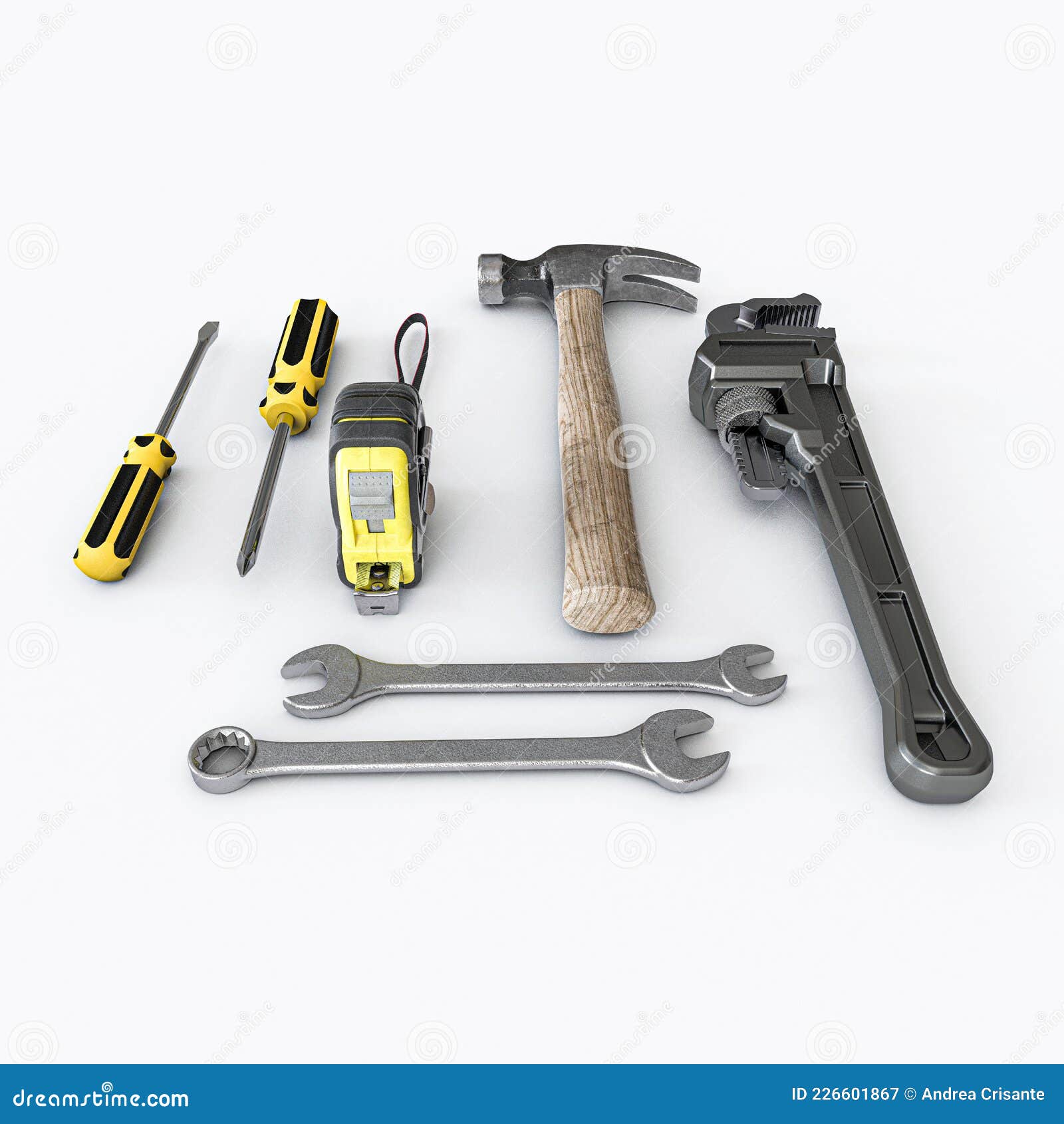 Tools Isolated on White Background Stock Illustration - Illustration of ...