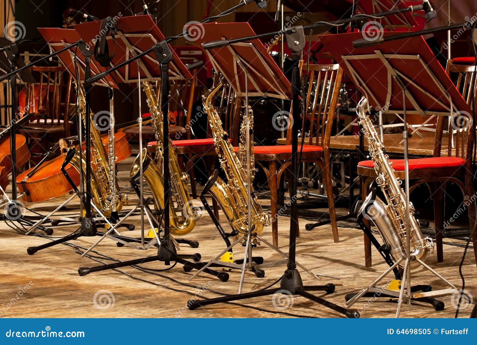 Tools Jazz Orchestra stock image. Image of jazz, stage - 64698505