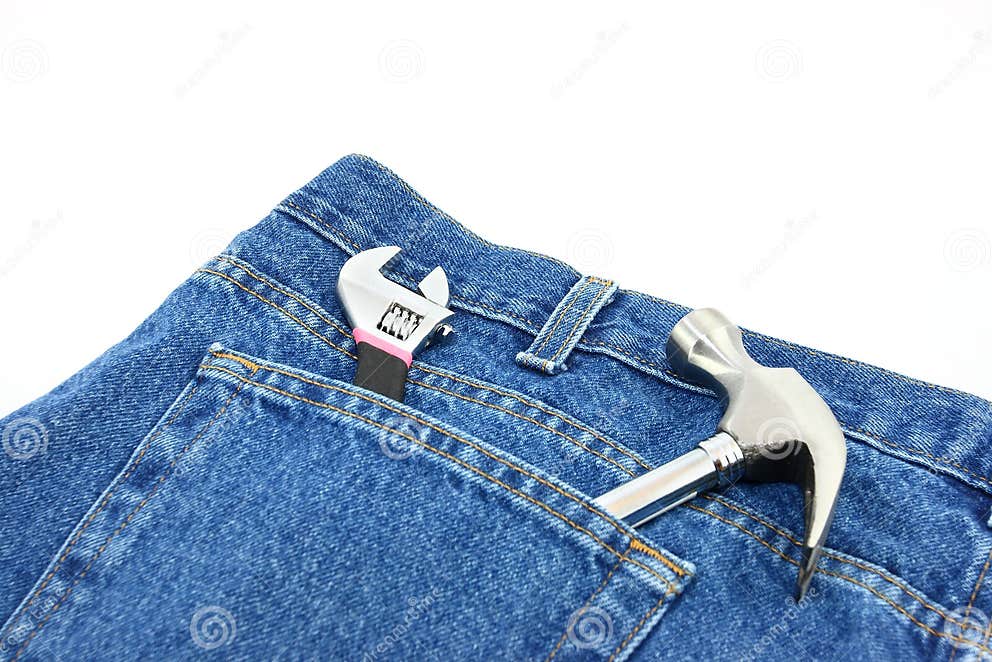 Tools in Jean Pocket stock image. Image of jean, tools - 10594853