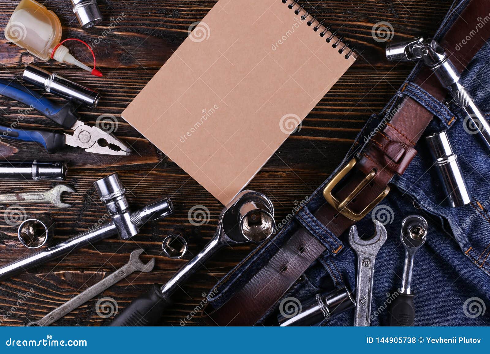 Tools Laid Out on a Table, Organized Workspace Concept To Labor Day ...