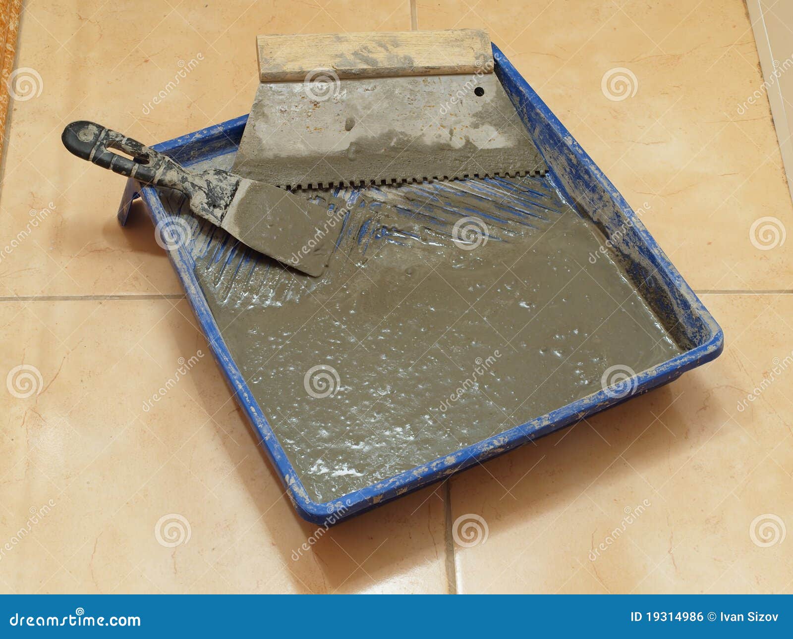 Of Tools for Laying Ceramic Tile Stock Photo - Image of tile, manual ...