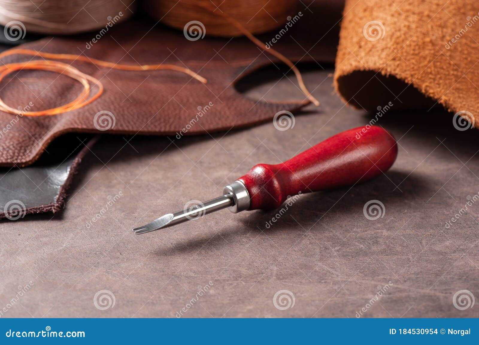 Tools for leather working stock photo. Image of edge - 184530954