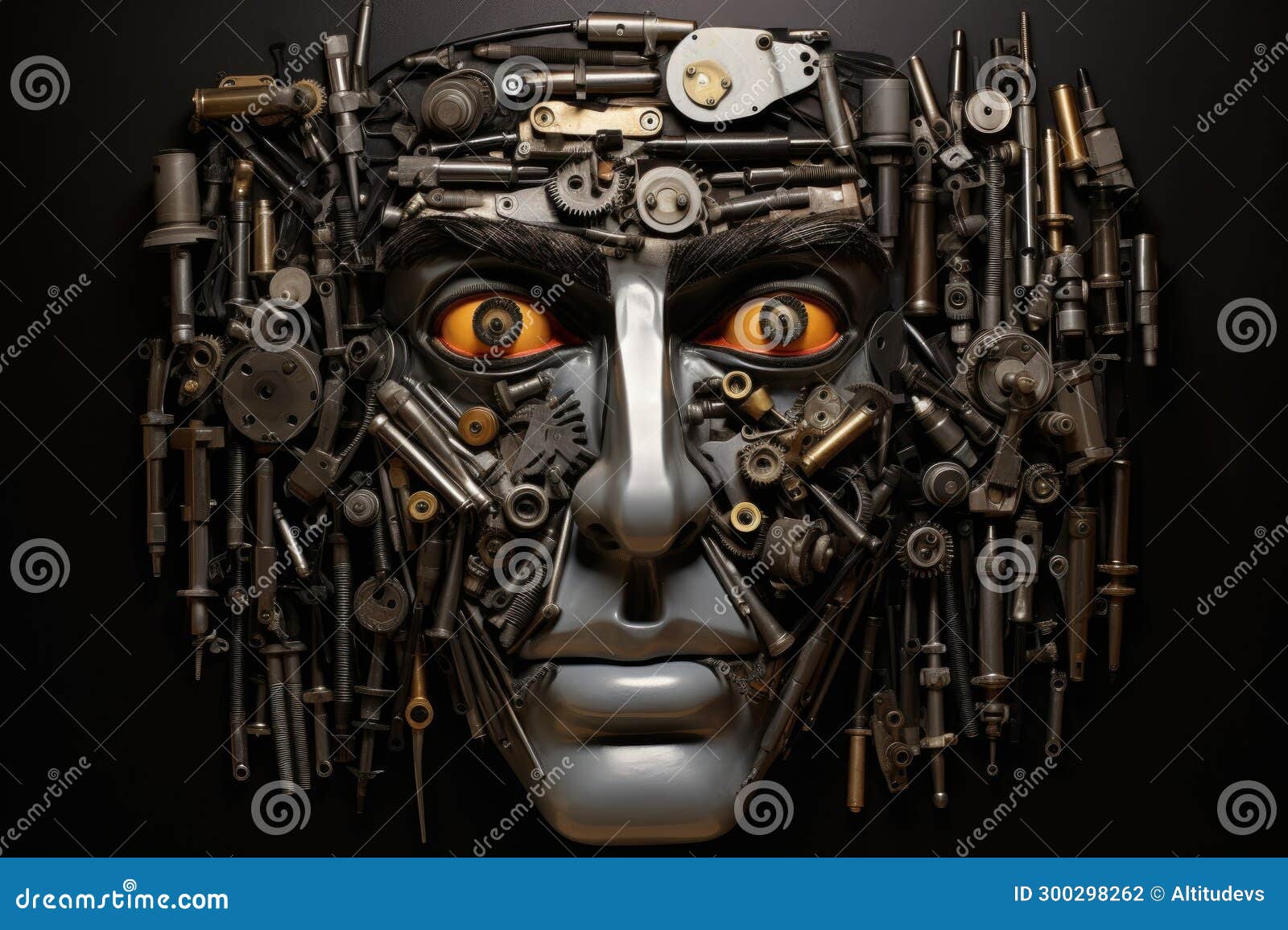 Tools Like Pliers, Spanners, and Screws Assembled into a Face Stock ...