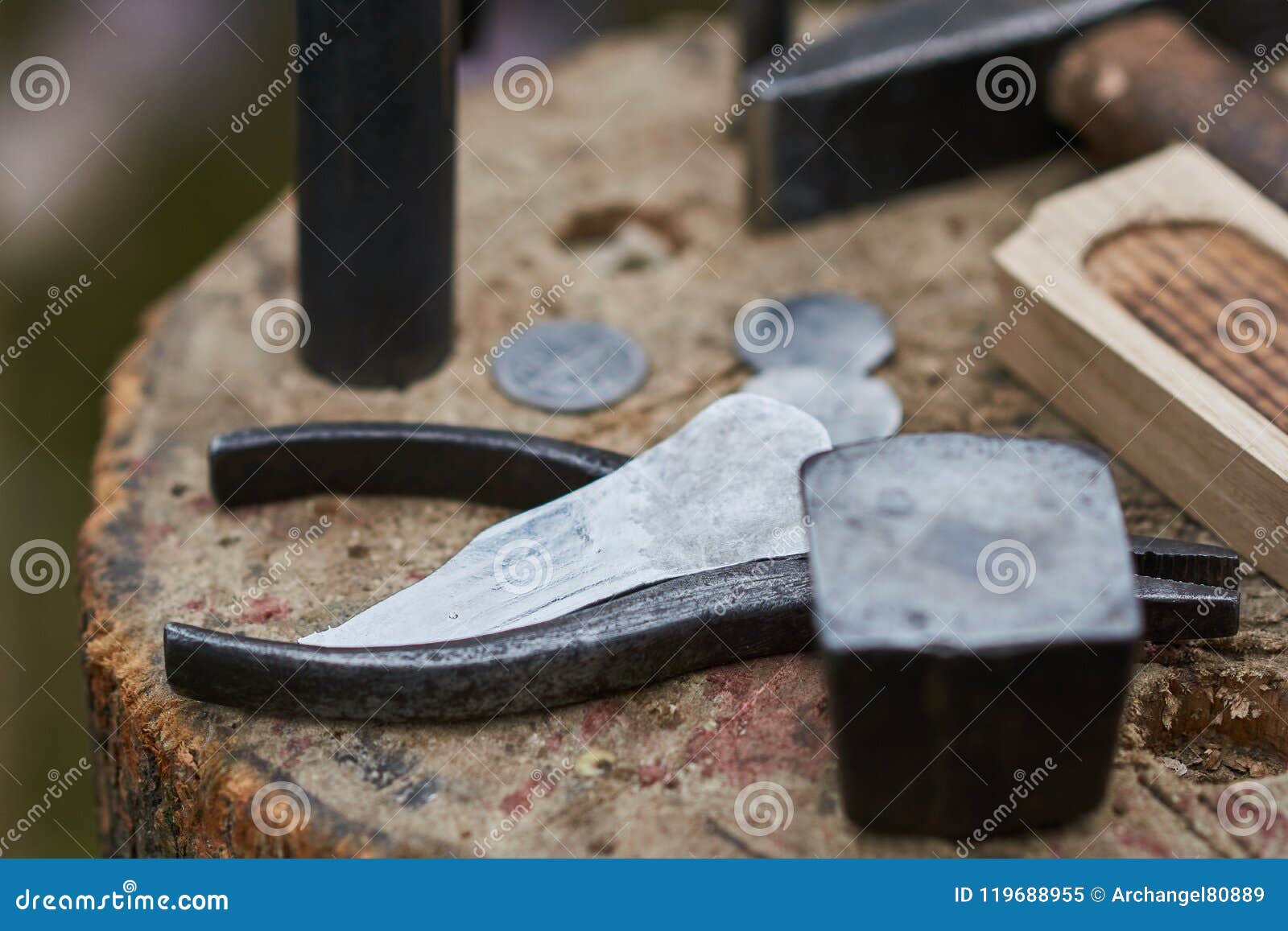 Tools for making coins stock image. Image of classic - 119688955