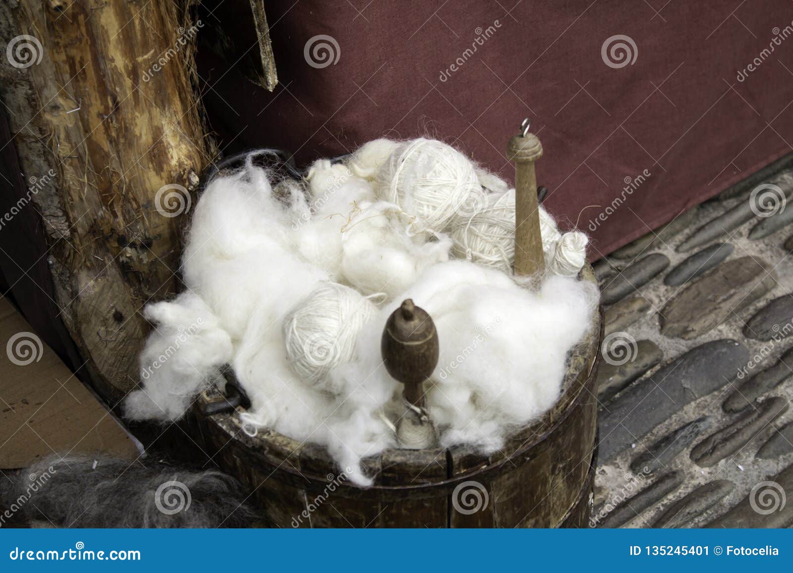 Tools for making wool stock image. Image of culture - 135245401
