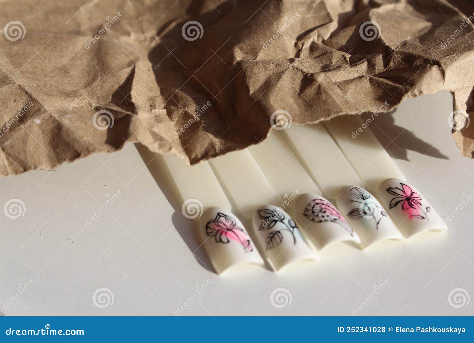 Tools for Manicure and Pedicure on a Light Background. Content for the ...