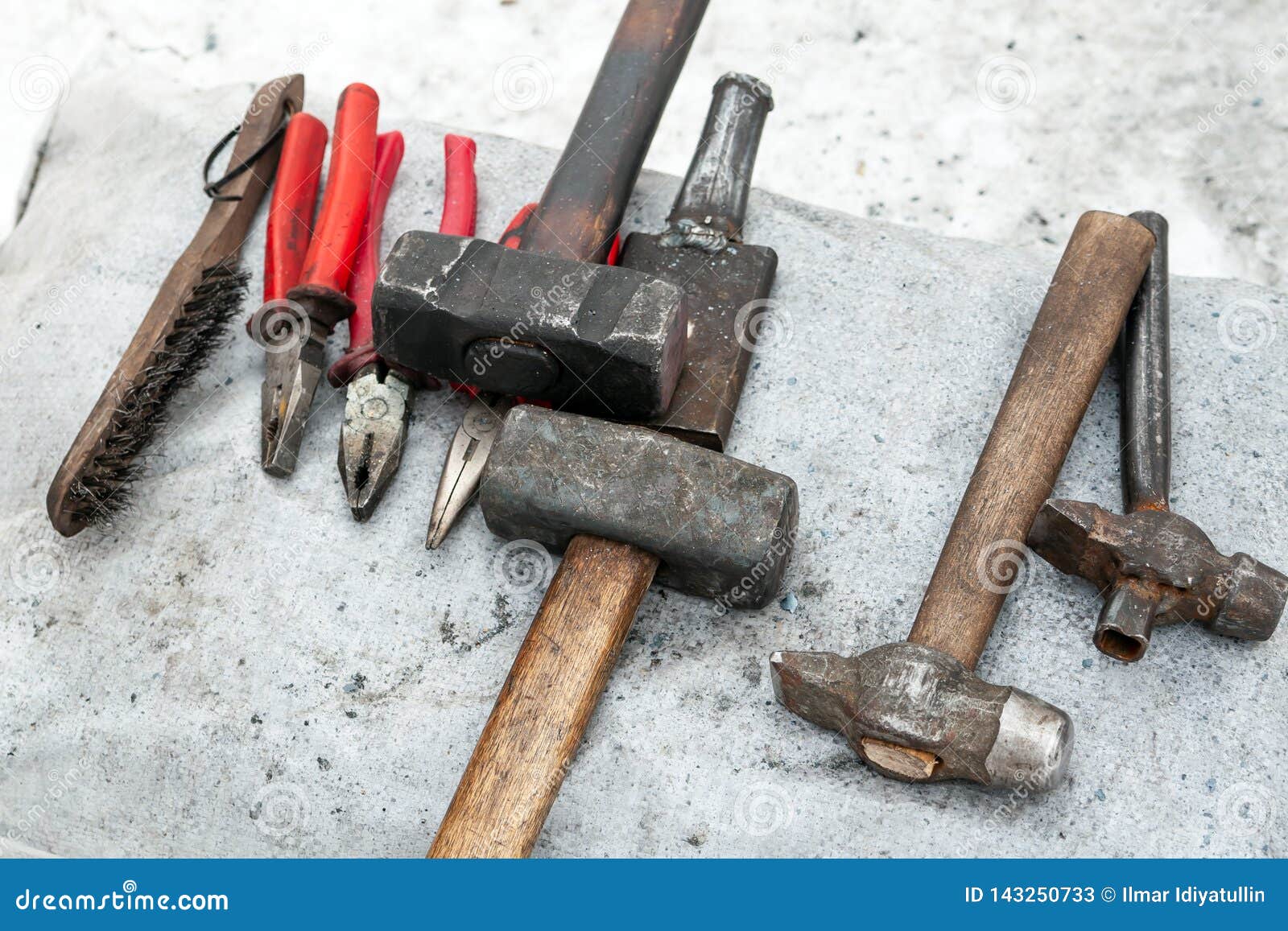 Tools for Manual Forging Metal. Blacksmith Tools Stock Image - Image of ...
