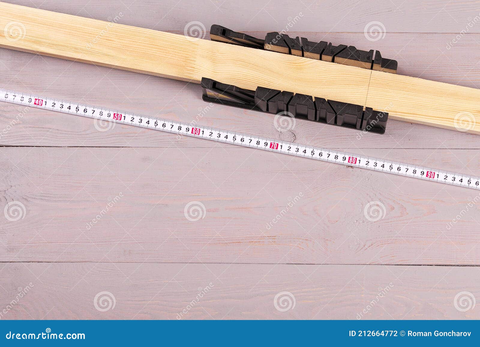 Tools For Marking And Sawing Boards On A Workbench. Carpentry Tool ...